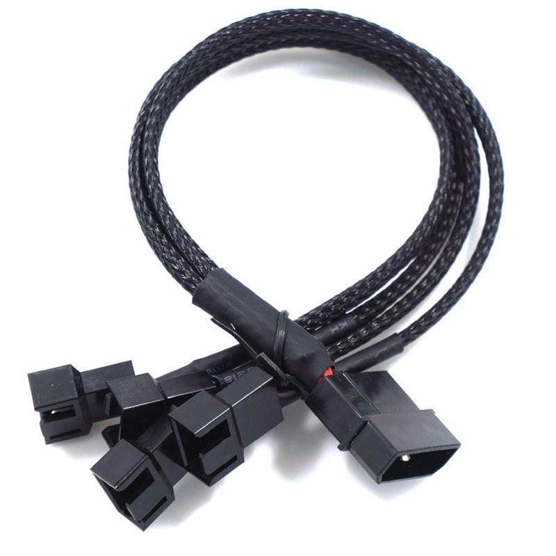 Molex Big 4pin To 3Pin / 4 Pin Adapter Cable 1 To 4 Ways D-type HUB ...