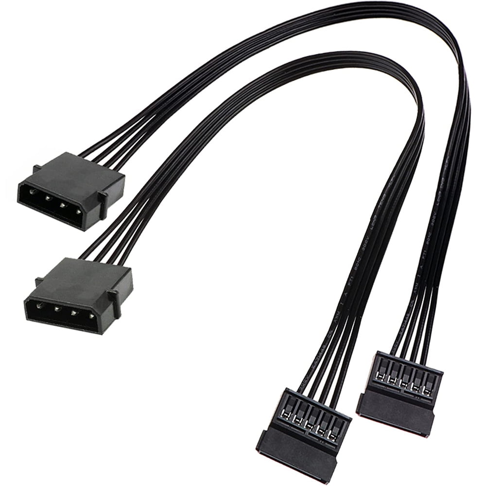 Molex IDE 4 Pin Male to 15 Pin Female SATA Power Converter Adapter ...