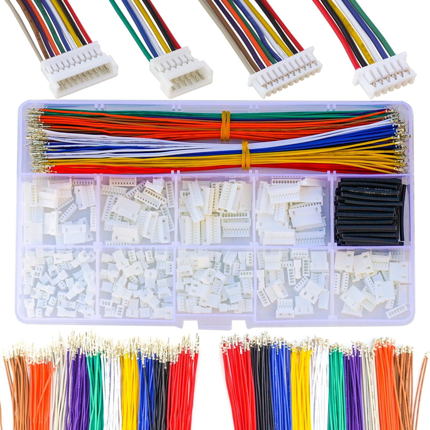 Keszoox Molex PicoBlade 1.25mm Male Female Cable Connector Kit 28AWG Premium Pre-Crimped Cables ...
