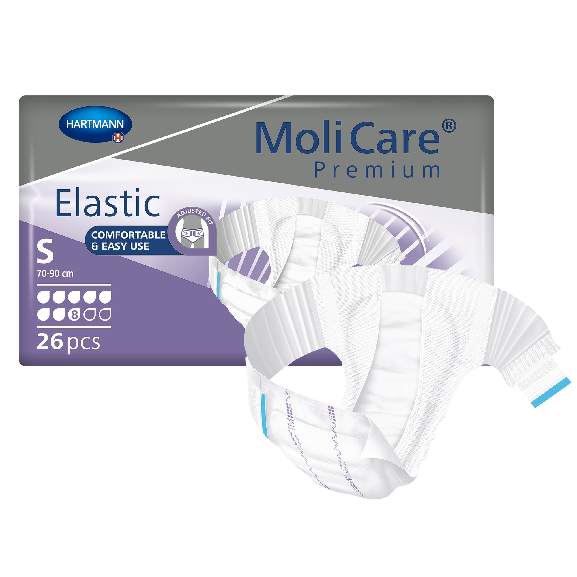 MoliCare Premium Elastic 8D Adult Incontinence Brief S Heavy Absorbency 165471, 78 Ct - Walmart.com