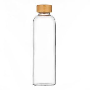 Glass Water Bottle Bamboo Lid