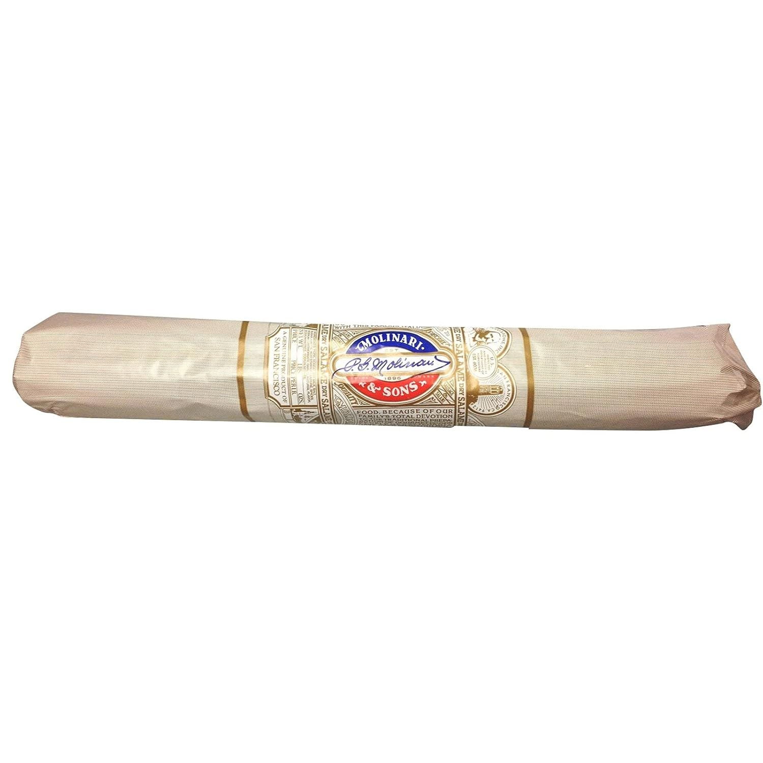 Molinari & Sons San Francisco Italian Dry Salami 3lb Stick Molded Paper ...