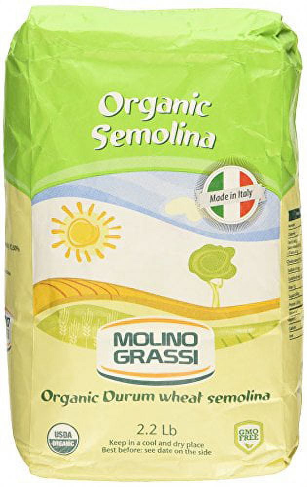 MOLINO GRASSI Organic Italian Semolina Flour, 35.2 OZ - Walmart.com
