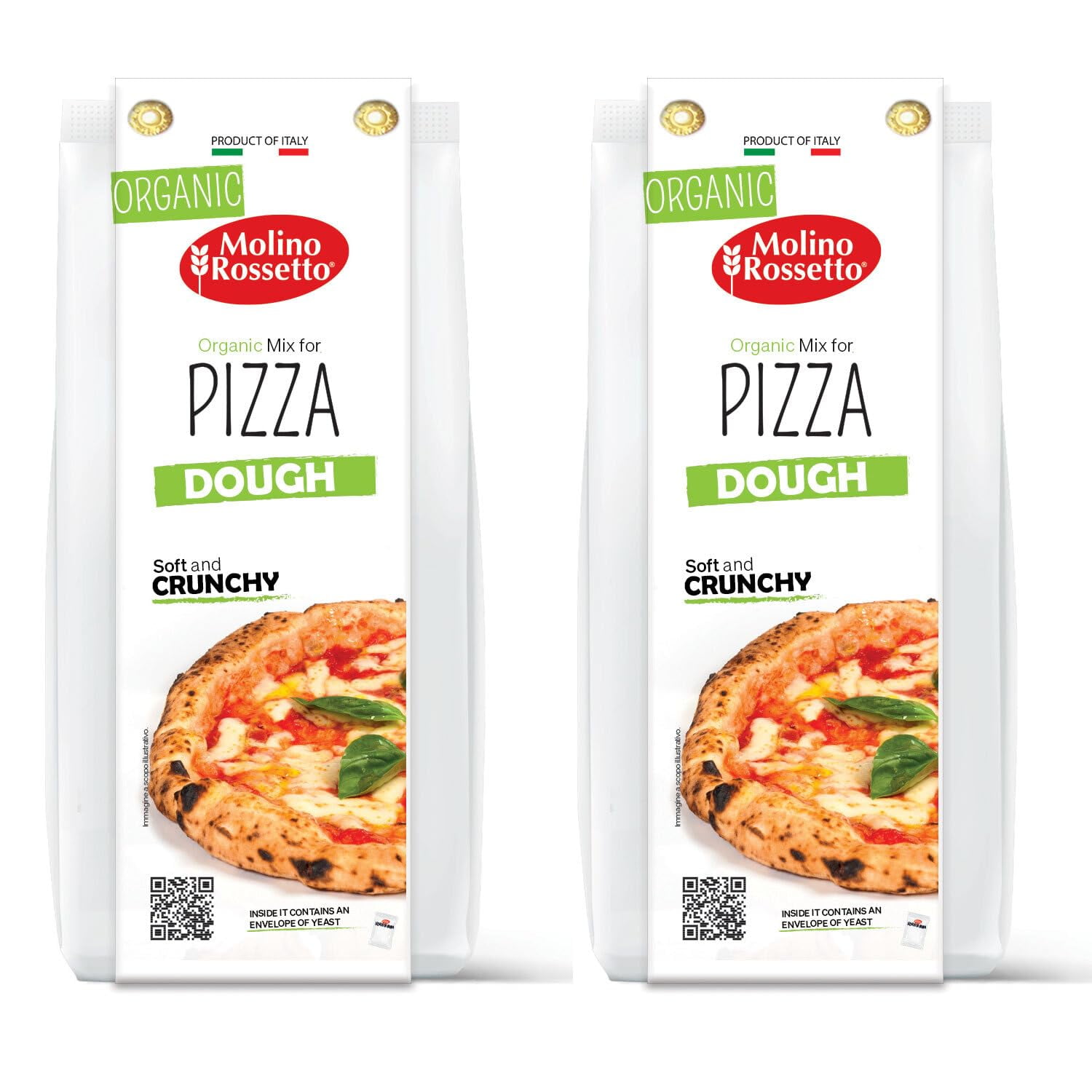 Molino Rossetto Pizza Dough Mix - Organic, Gourmet, Pizza Crust Mix for ...