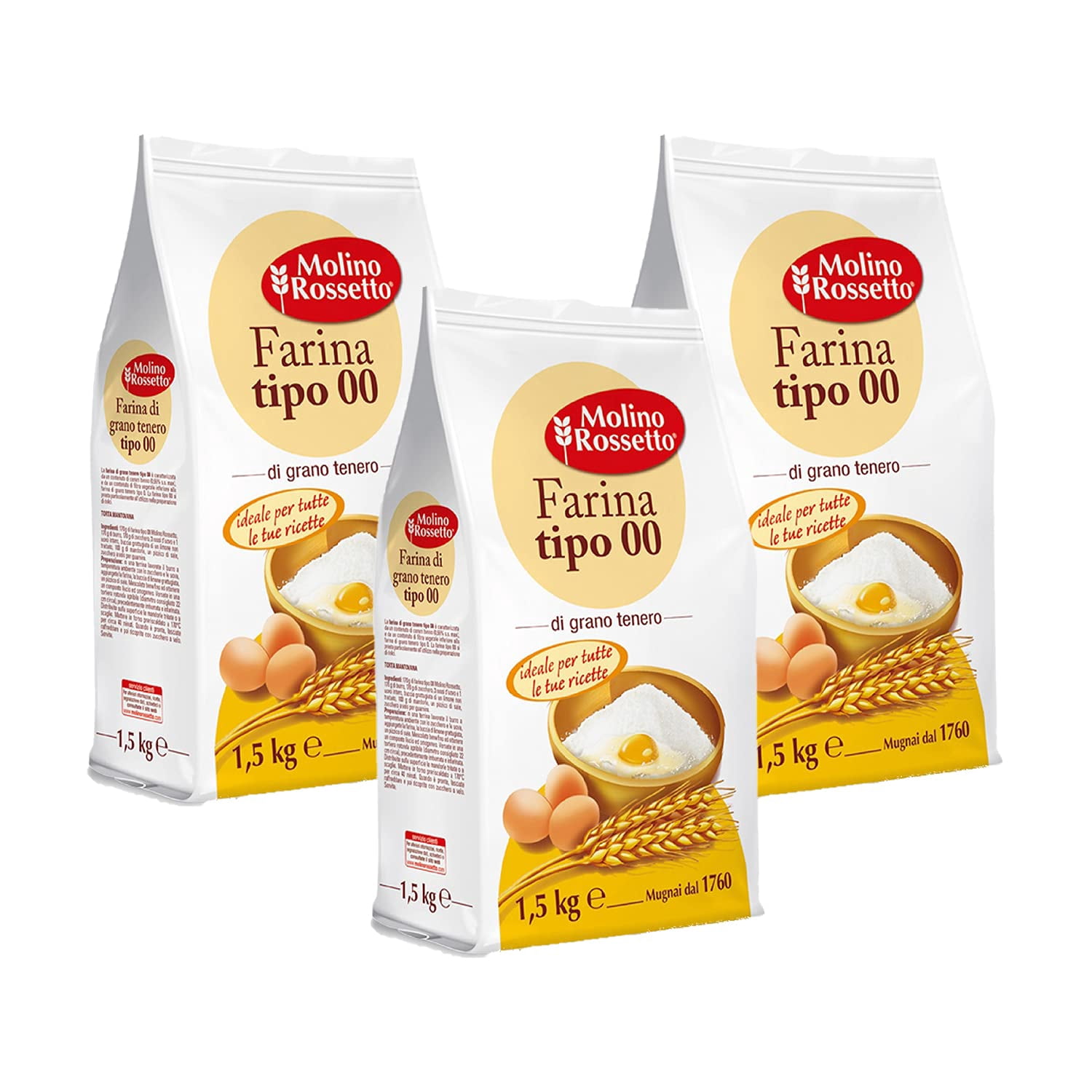 Molino Rossetto Tipo 00 Flour for Pizza Dough - Double Zero Flour for ...