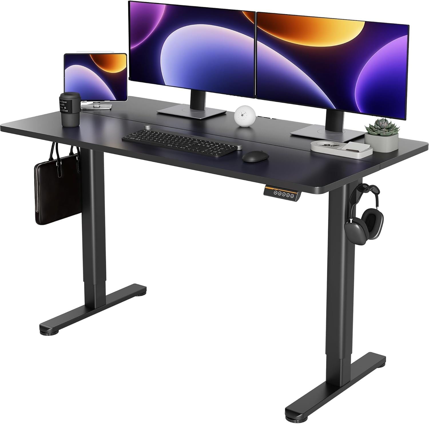 Molivia Electric Standing Desk Adjustable Height, 55 x 24 Inches Stand ...