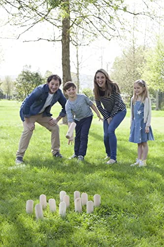 Molkky - Wooden Pin & Skittles Game - Outdoor Fun - For Beach - Park ...