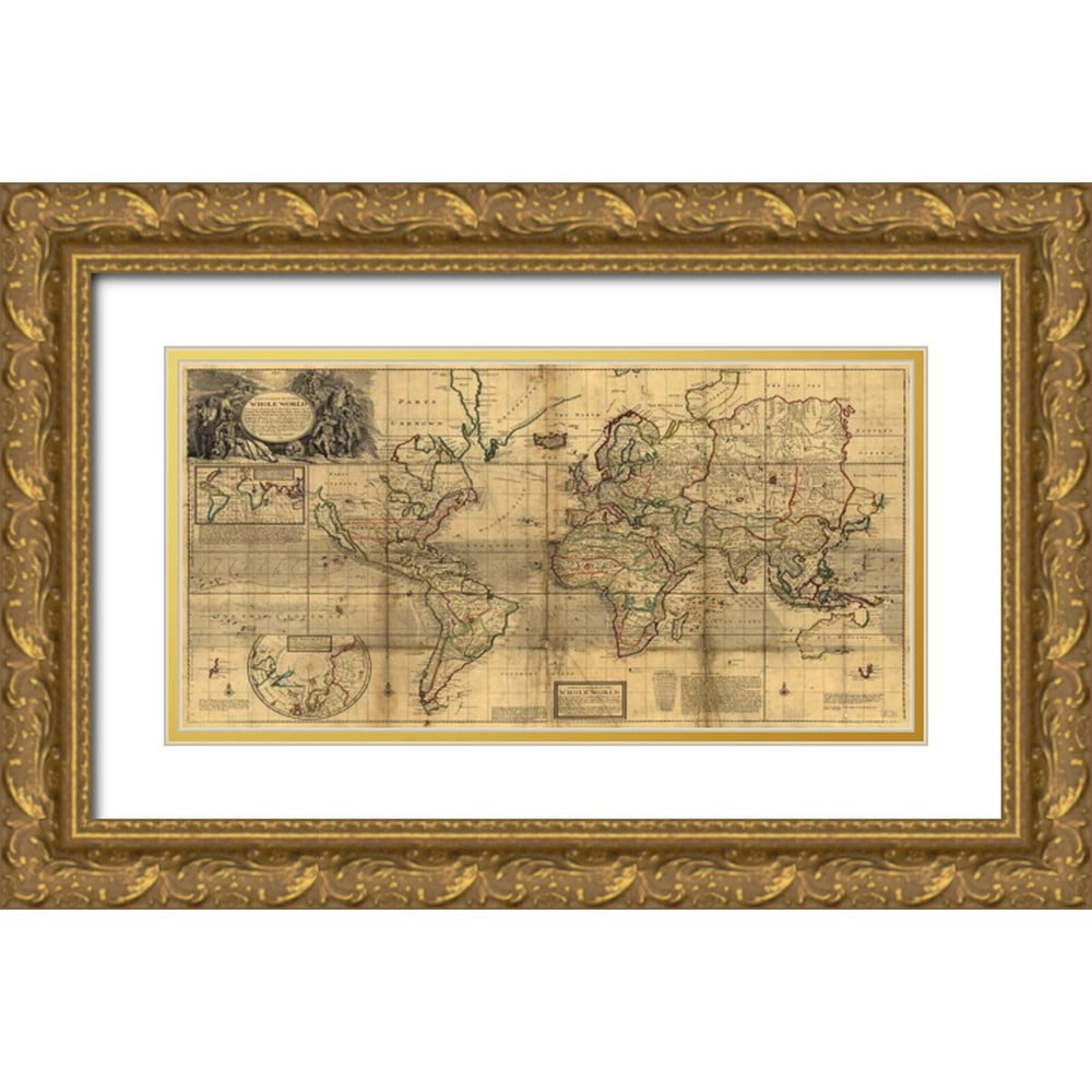 Moll, Herman 18x11 Gold Ornate Wood Framed with Double Matting Museum ...