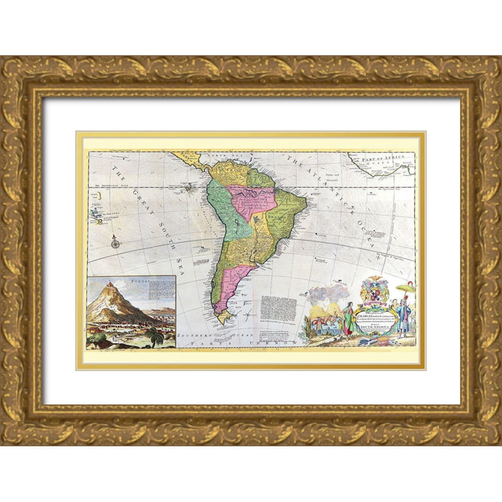 Moll, Hermann 32x23 Gold Ornate Wood Framed with Double Matting Museum ...