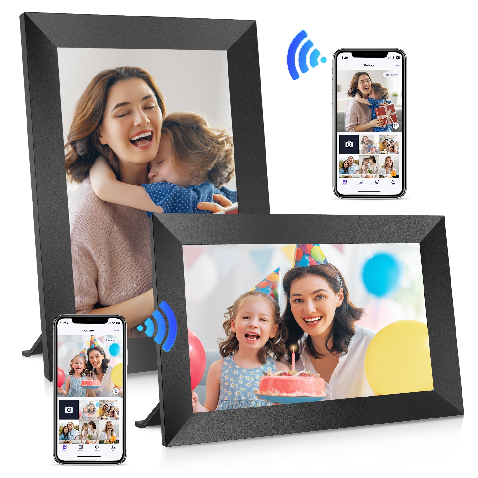 Mollan 32GB Electronic Digital Picture Frame, Wireless, 10.1inch WiFi ...