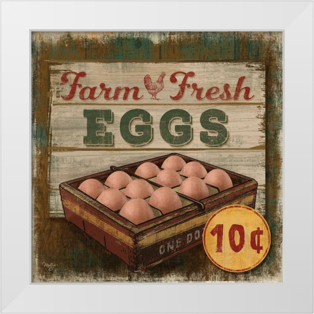 Mollie B. 12x12 White Modern Wood Framed Museum Art Print Titled - Farm ...