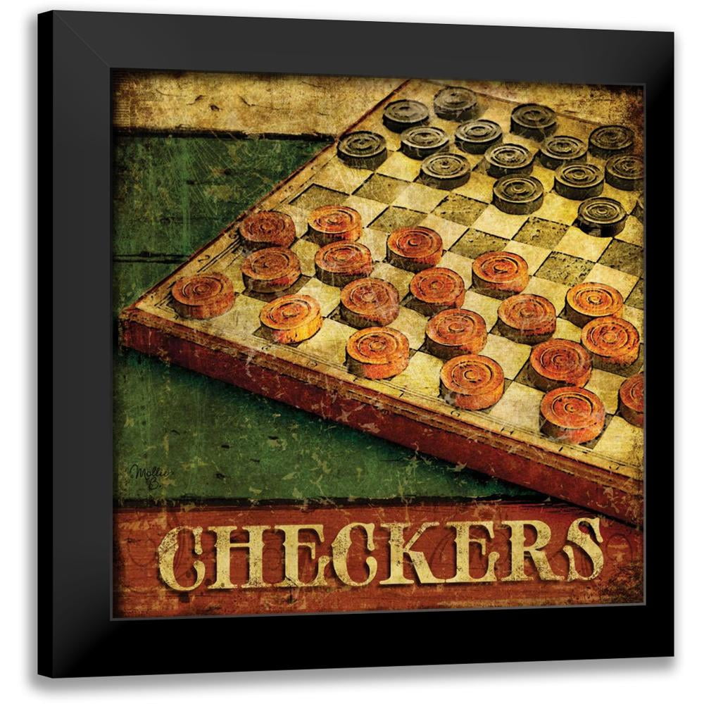 Mollie B. 15x15 Black Modern Framed Museum Art Print Titled - Checkers ...