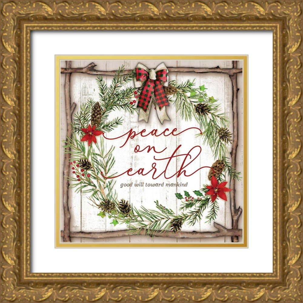 Mollie B. 15x15 Gold Ornate Wood Framed with Double Matting Museum Art ...