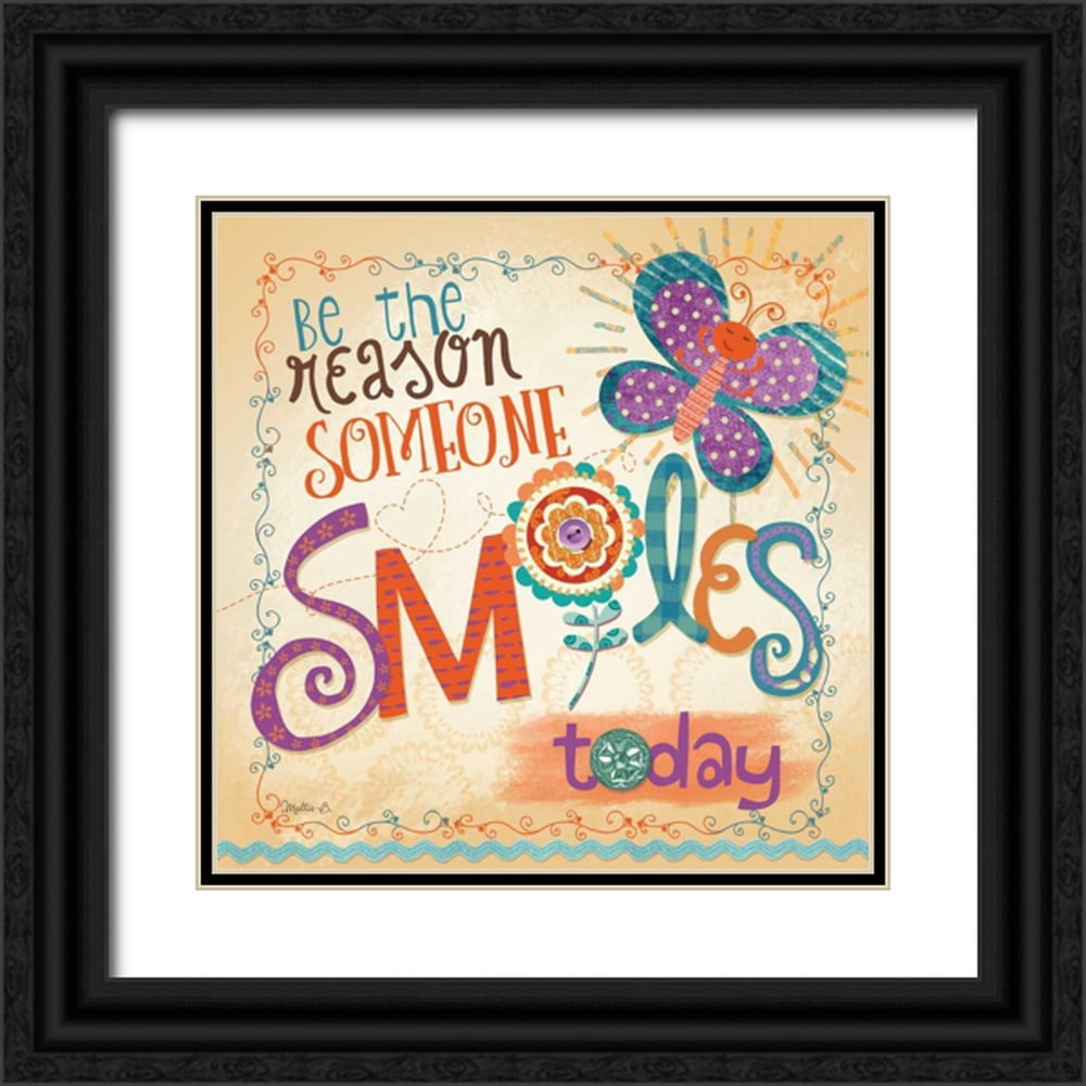 Mollie B. 20x20 Black Ornate Wood Framed with Double Matting Museum Art ...