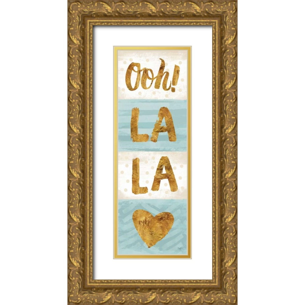 Mollie B. 9x18 Gold Ornate Wood Framed with Double Matting Museum Art ...