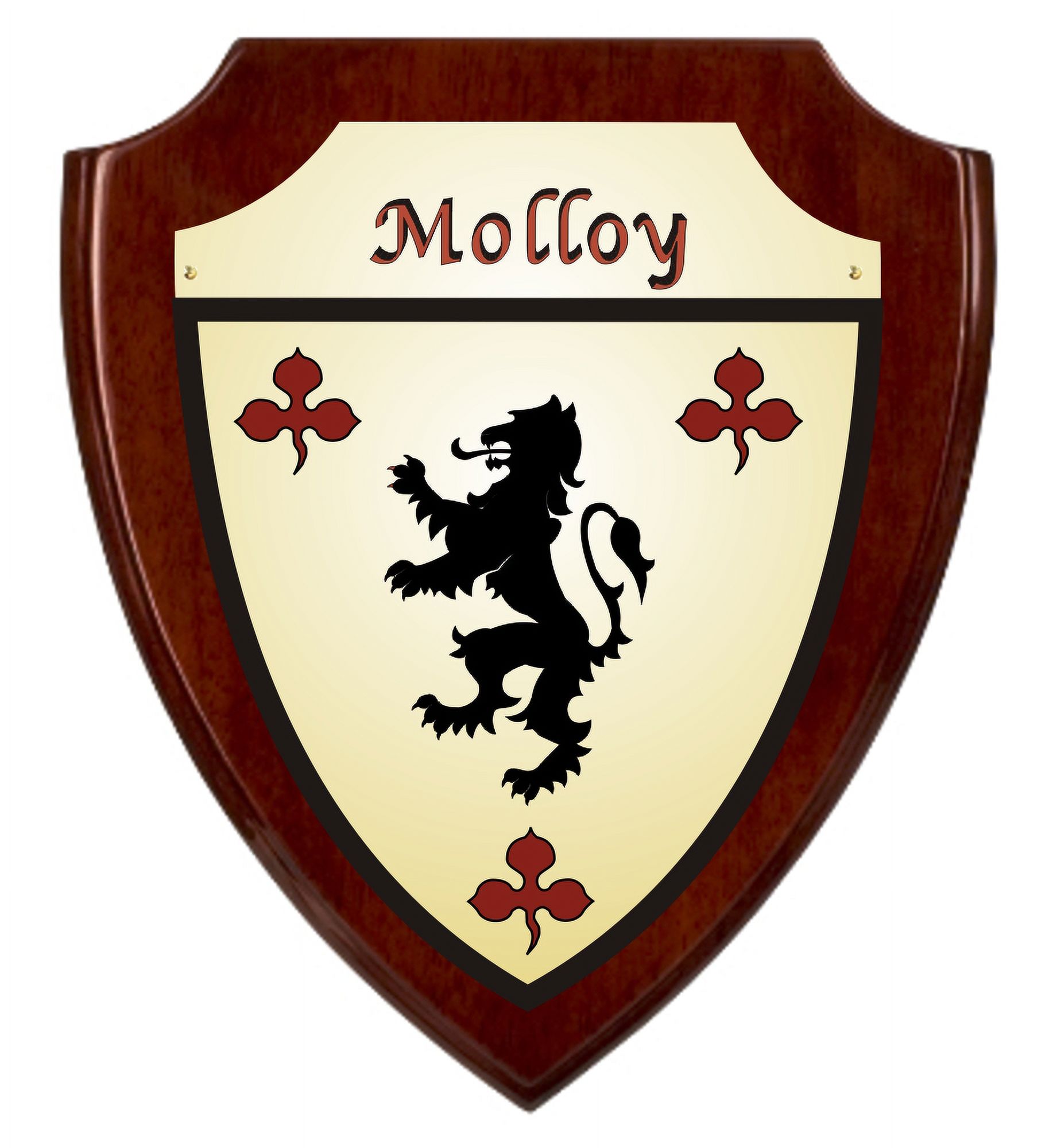 Molloy Irish Coat of Arms Shield Plaque - Rosewood Finish - Walmart.com