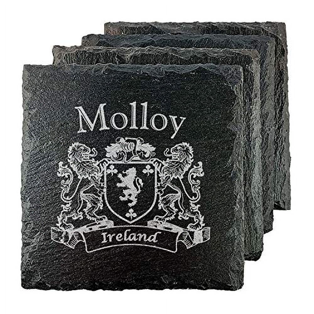 Molloy Irish Coat of Arms Slate Coasters - Set of 4 - Walmart.com