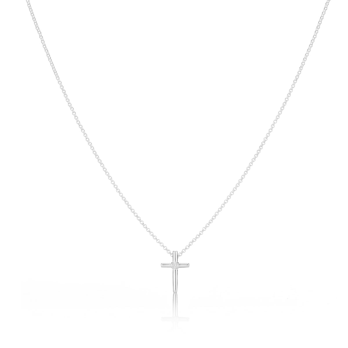 Molly B London Sterling Silver Cross Necklace with Diamond, Ideal for ...