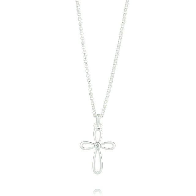 Molly B London Child's Sterling Silver & Diamond Cross Necklace for ...