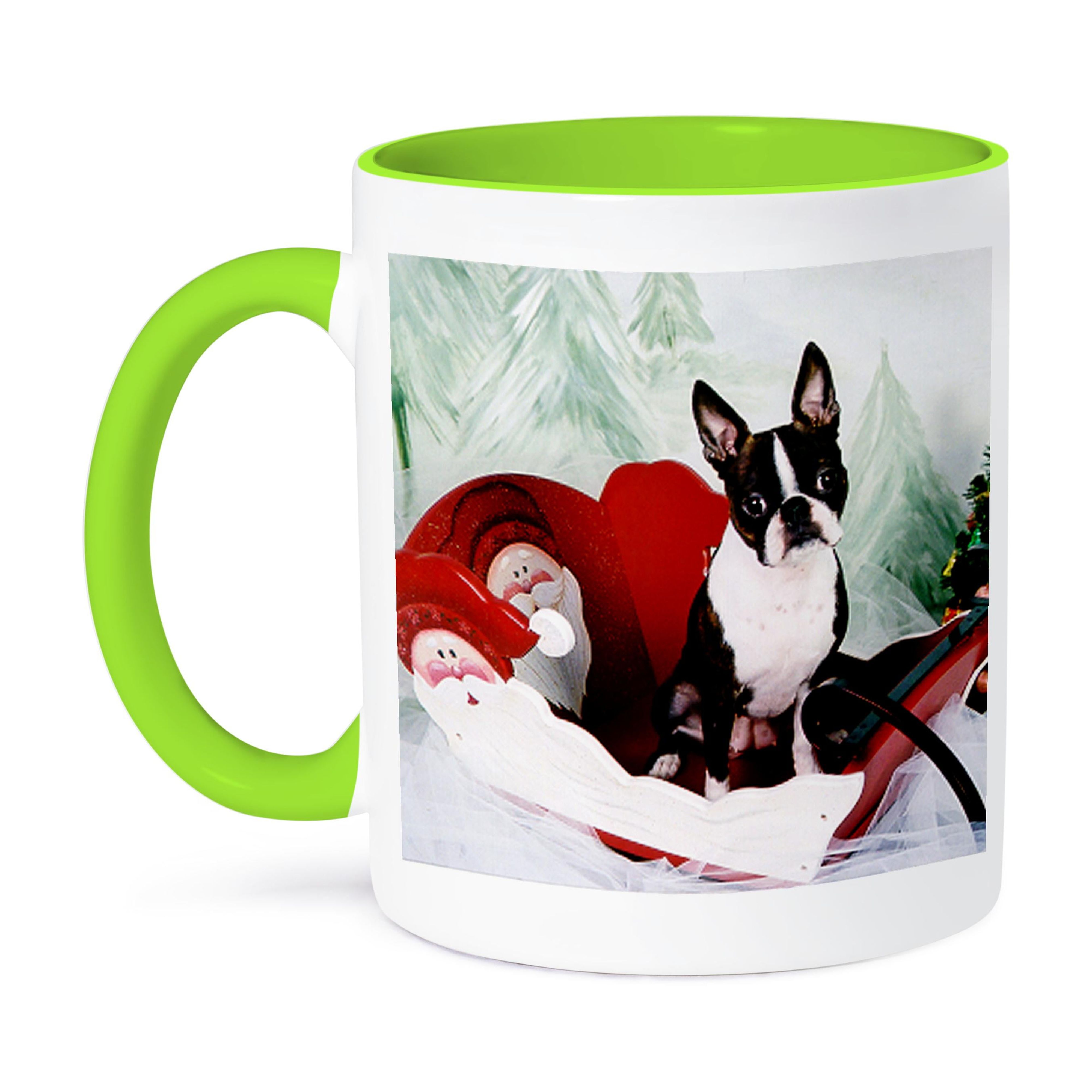 Molly Boston Terrier, 11oz Two-Tone Green Mug - Walmart.com