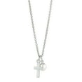 Molly Brown London Sterling Silver & Cultured Pearl Cross Necklace, 16 ...