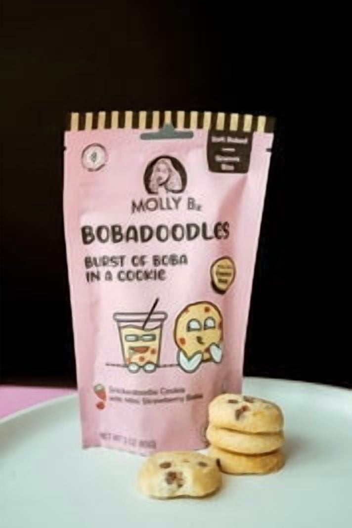 Molly Bz Strawberry Bobadoodles - Mini Shortbread Cookies with Boba (3 ...