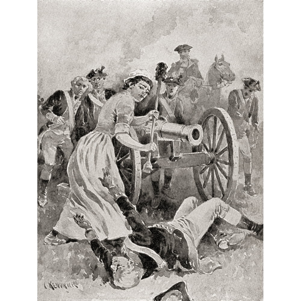 Molly Pitcher At Monmouth. Nickname Of A Woman Said To Have Fought In ...
