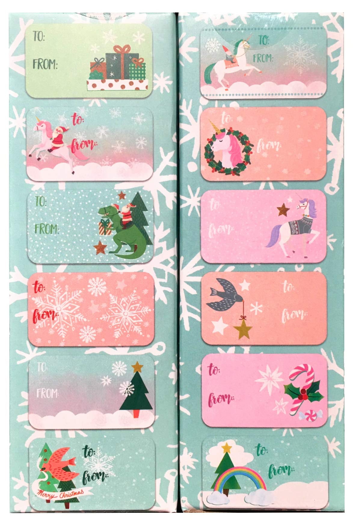 Molly & Rex Magical Christmas Assorted Gift Tag Rolls 14162, 60 pcs ...