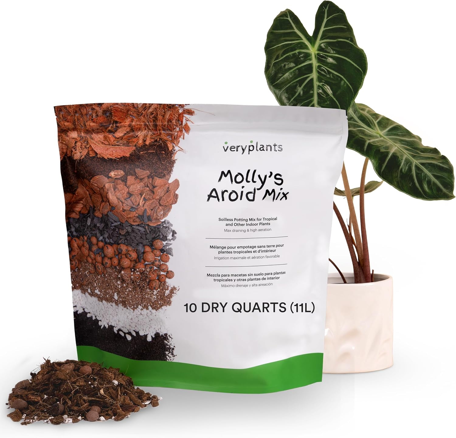 Molly's Aroid Mix - Premium Soilless Potting Mix for Houseplants - Fast ...