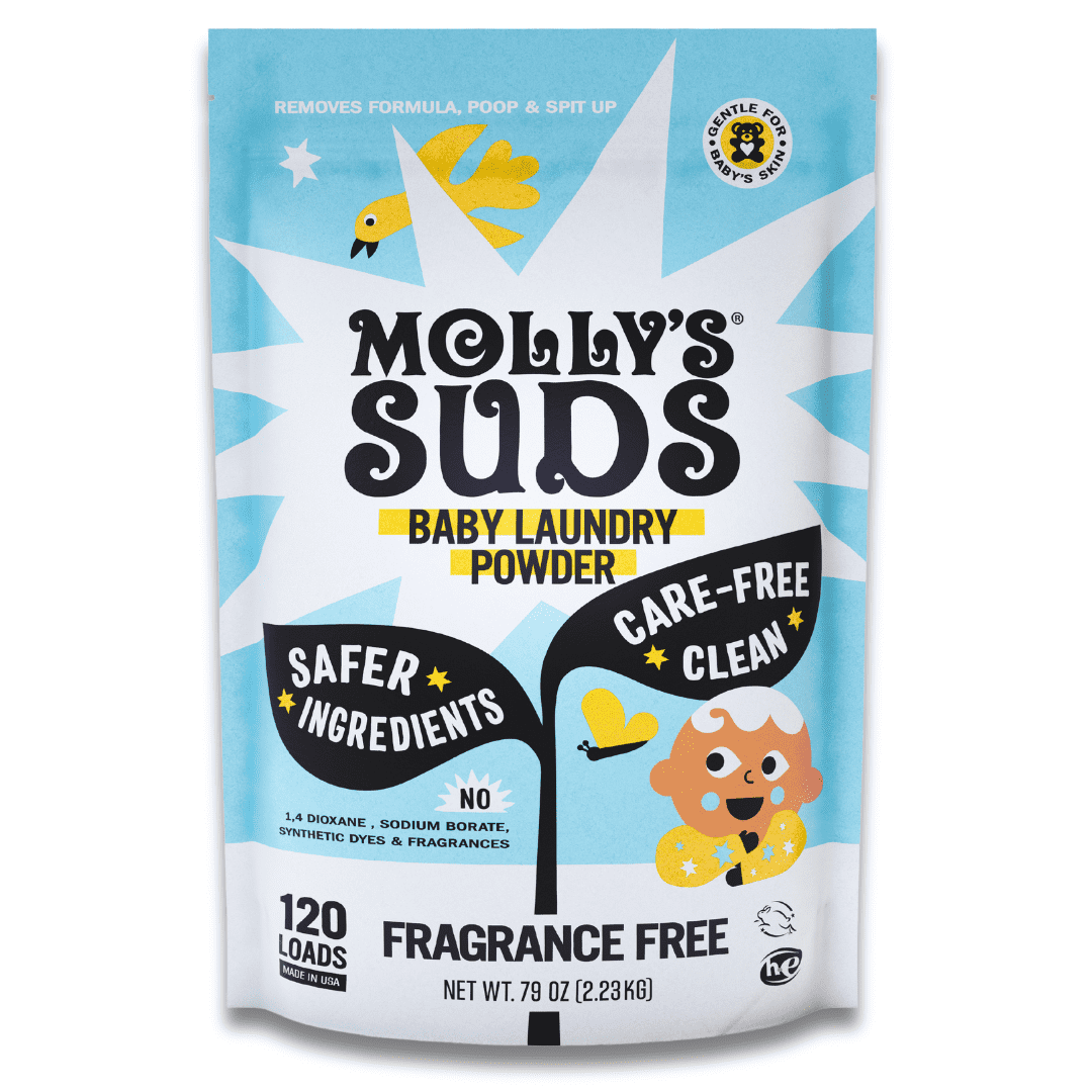 Molly's Suds Baby Laundry Detergent Powder, Unscented, Removes Formula ...