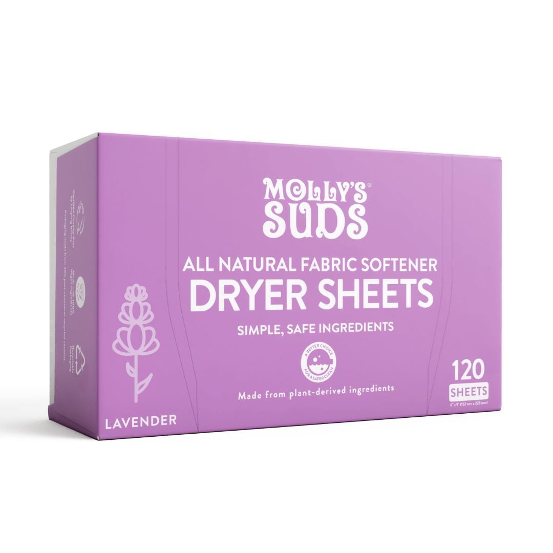 Molly's Suds Fabric Softener Dryer Sheets for Sensitive Skin | Plant ...