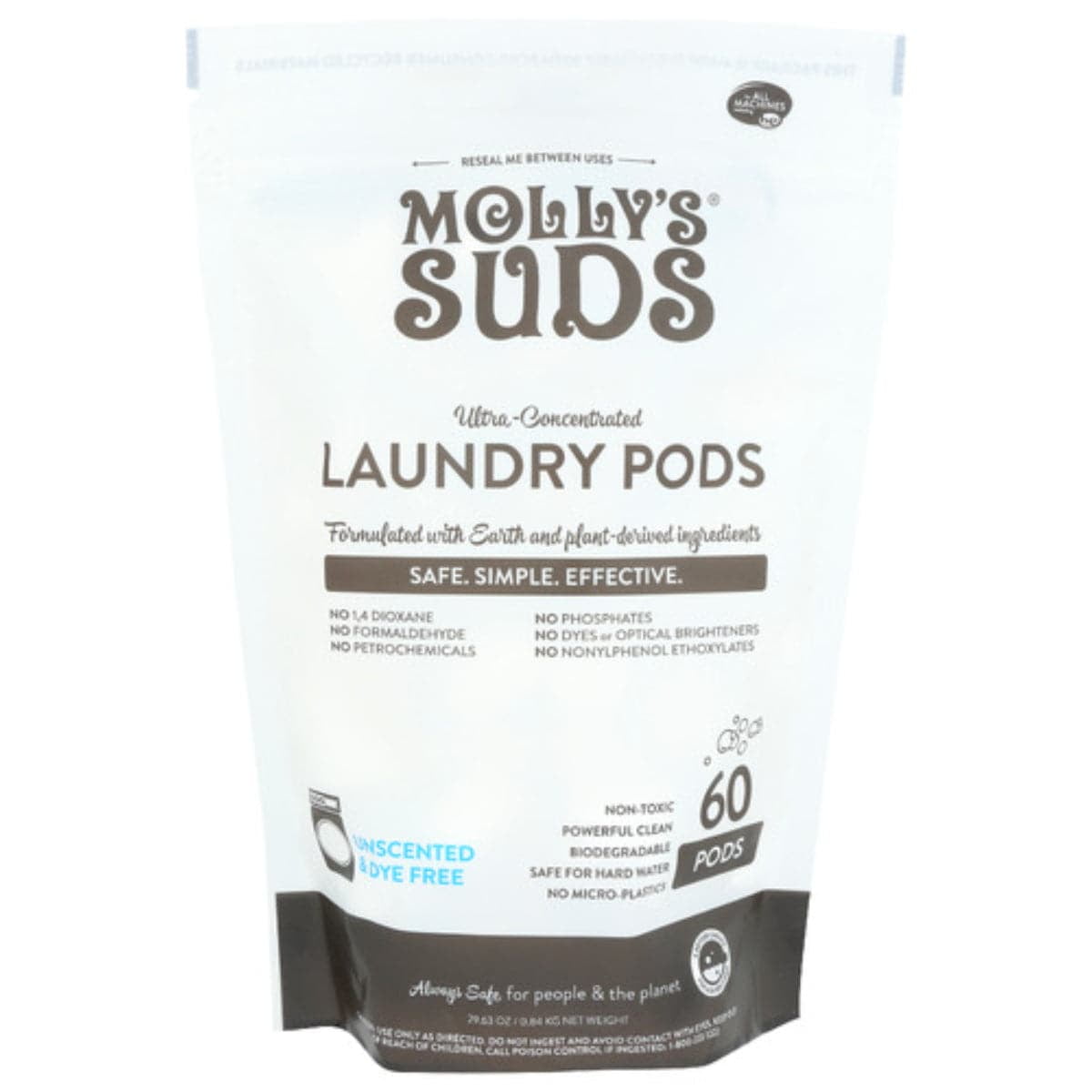 Molly's Suds Laundry Detergent Pods | Gentle for Sensitive Skin | Stain ...