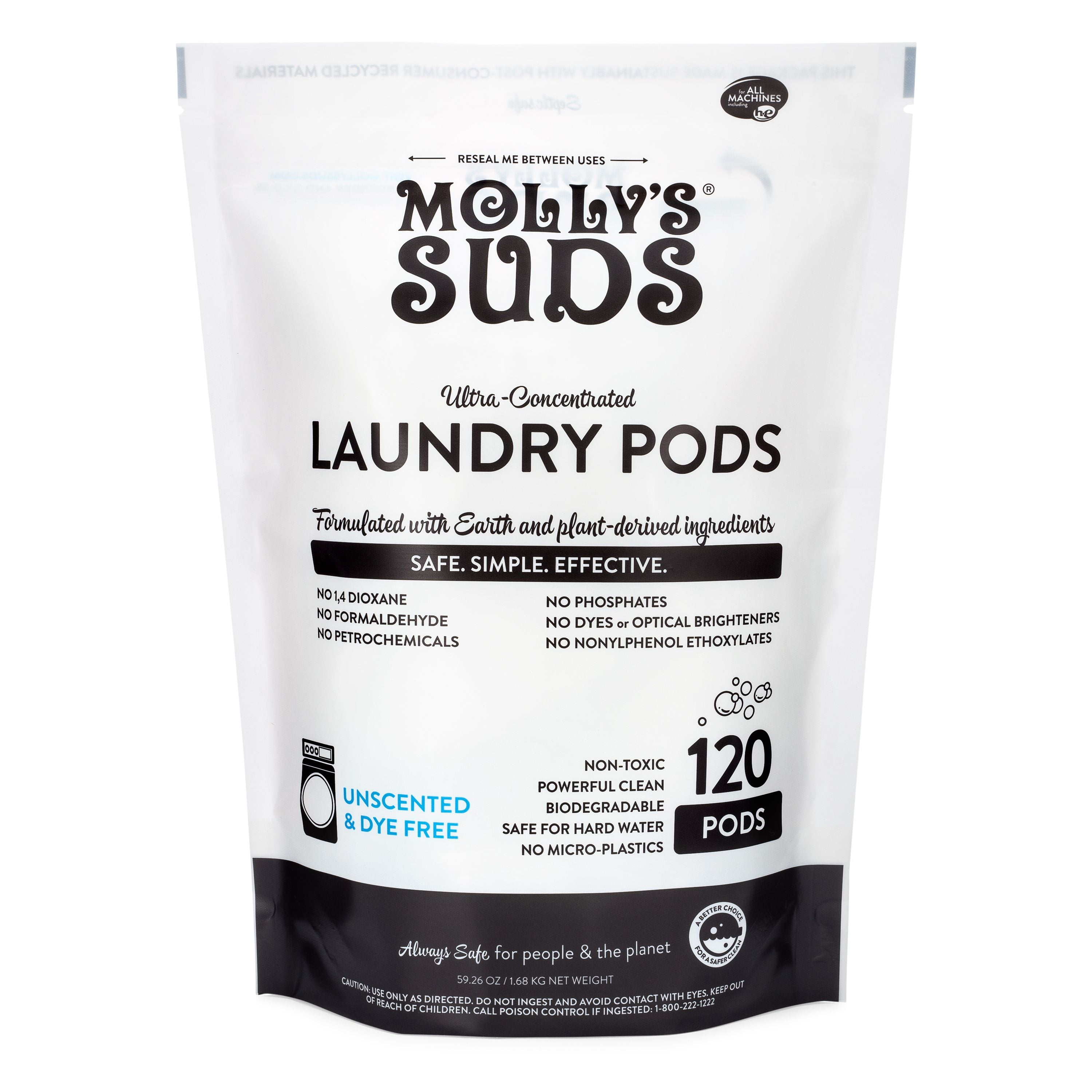 Molly's Suds Laundry Detergent Pods | Natural Detergent for Sensitive ...