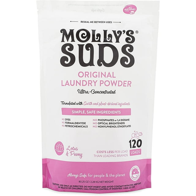 Molly's Suds Laundry Detergent Powder | Gentle for Sensitive Skin ...