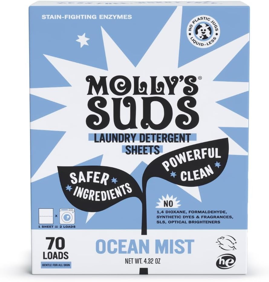 Molly’s Suds Laundry Detergent Sheets | Gentle on Sensitive Skin ...