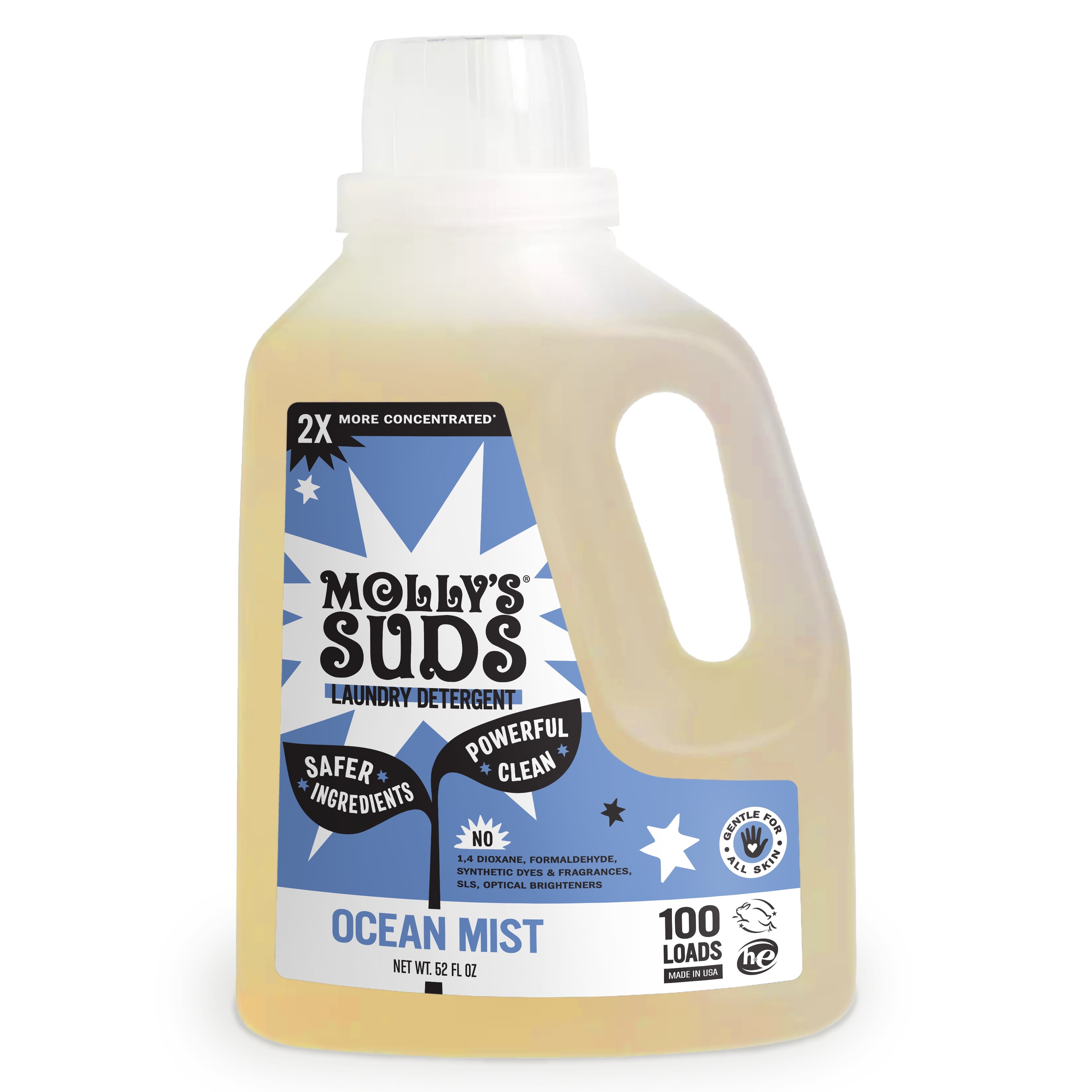 Molly's Suds Natural Liquid Laundry Detergent | High Efficiency (HE ...