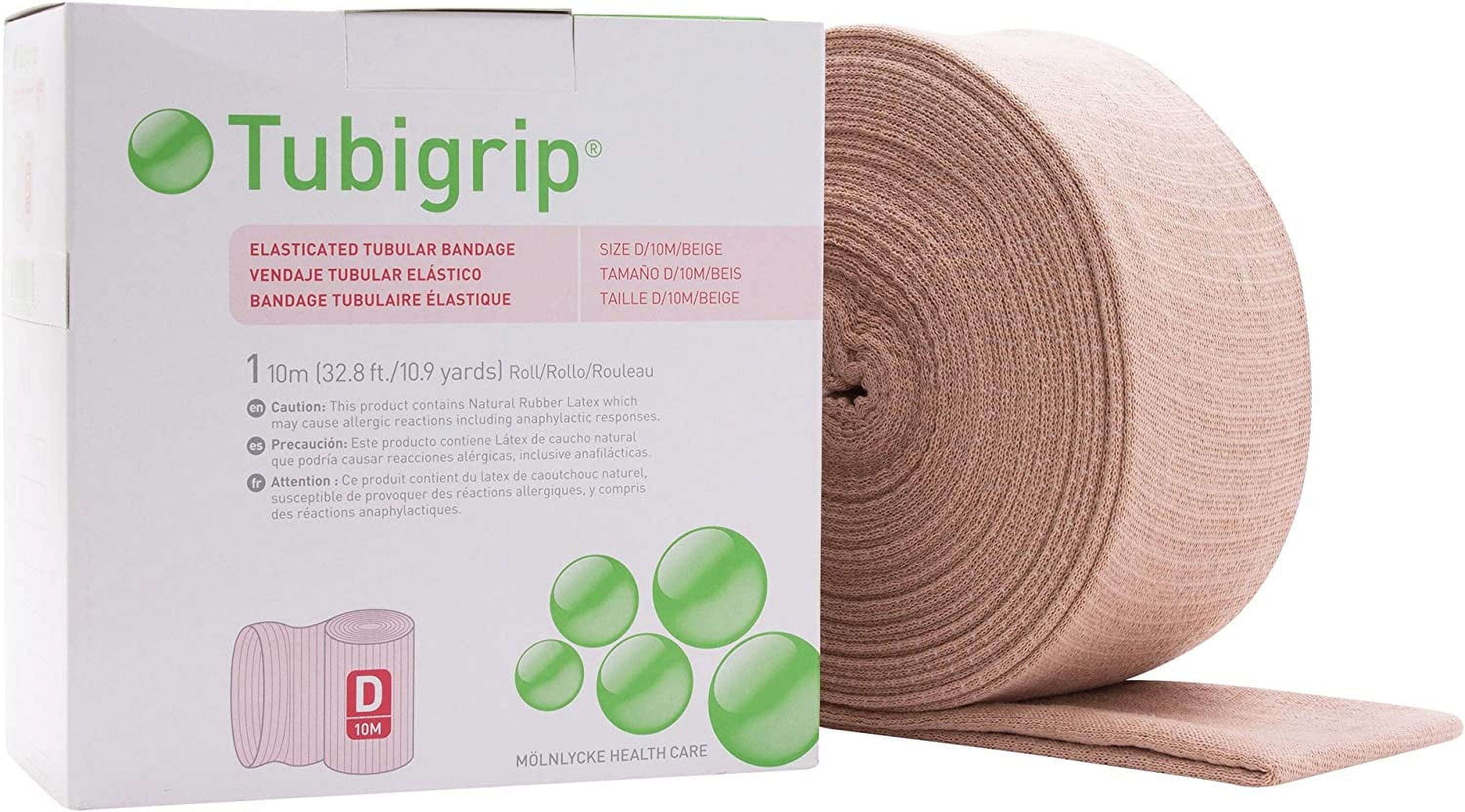 Molnlycke 1451 Tubigrip Tubular Bandage Size D Beige 3 in. x 10M (Pack ...