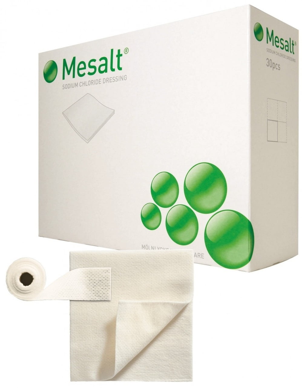 Molnlycke 285580 Mesalt Impregnated Dressing 4 in. x 4 in. (Each ...
