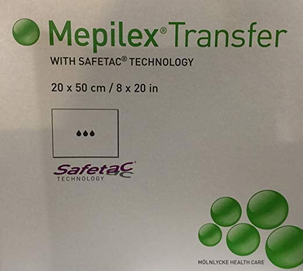 Molnlycke 294599 Mepilex Foam Dressing Transfer 7-7/8 in. x 19-11/16 in ...