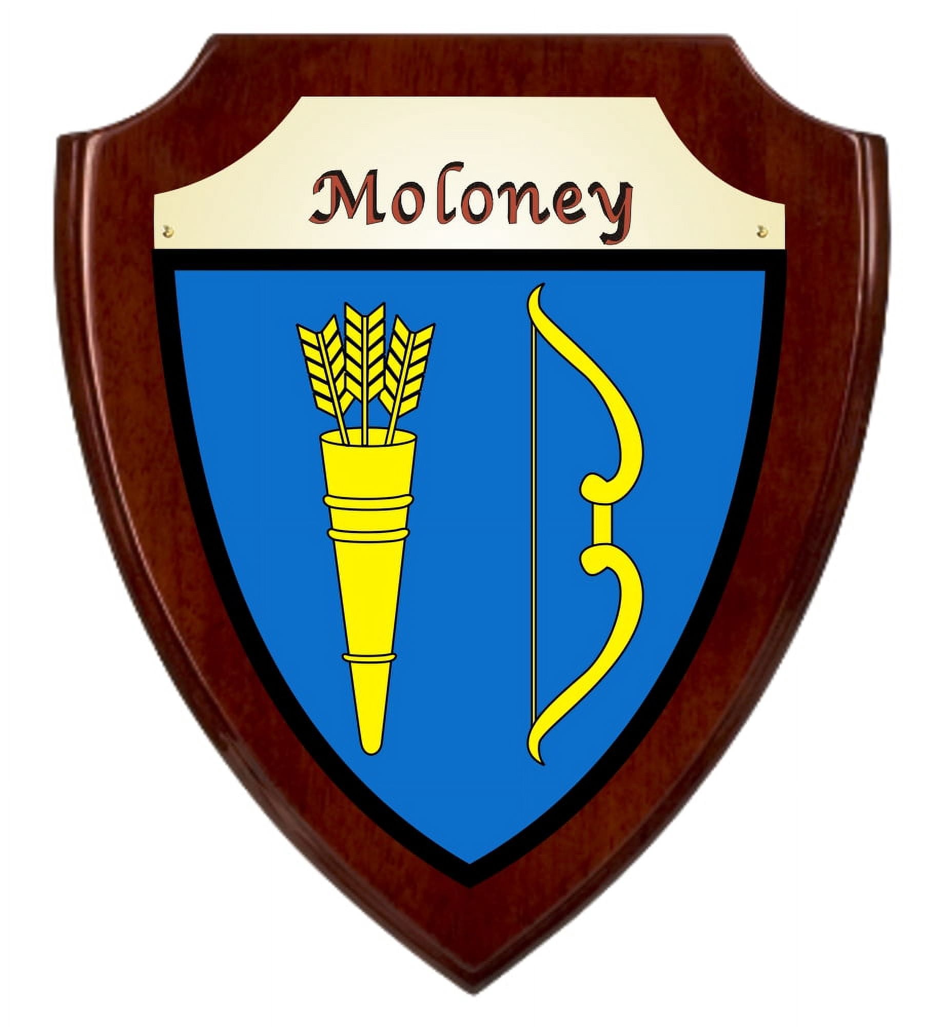 Moloney Irish Coat of Arms Shield Plaque - Rosewood Finish - Walmart.com