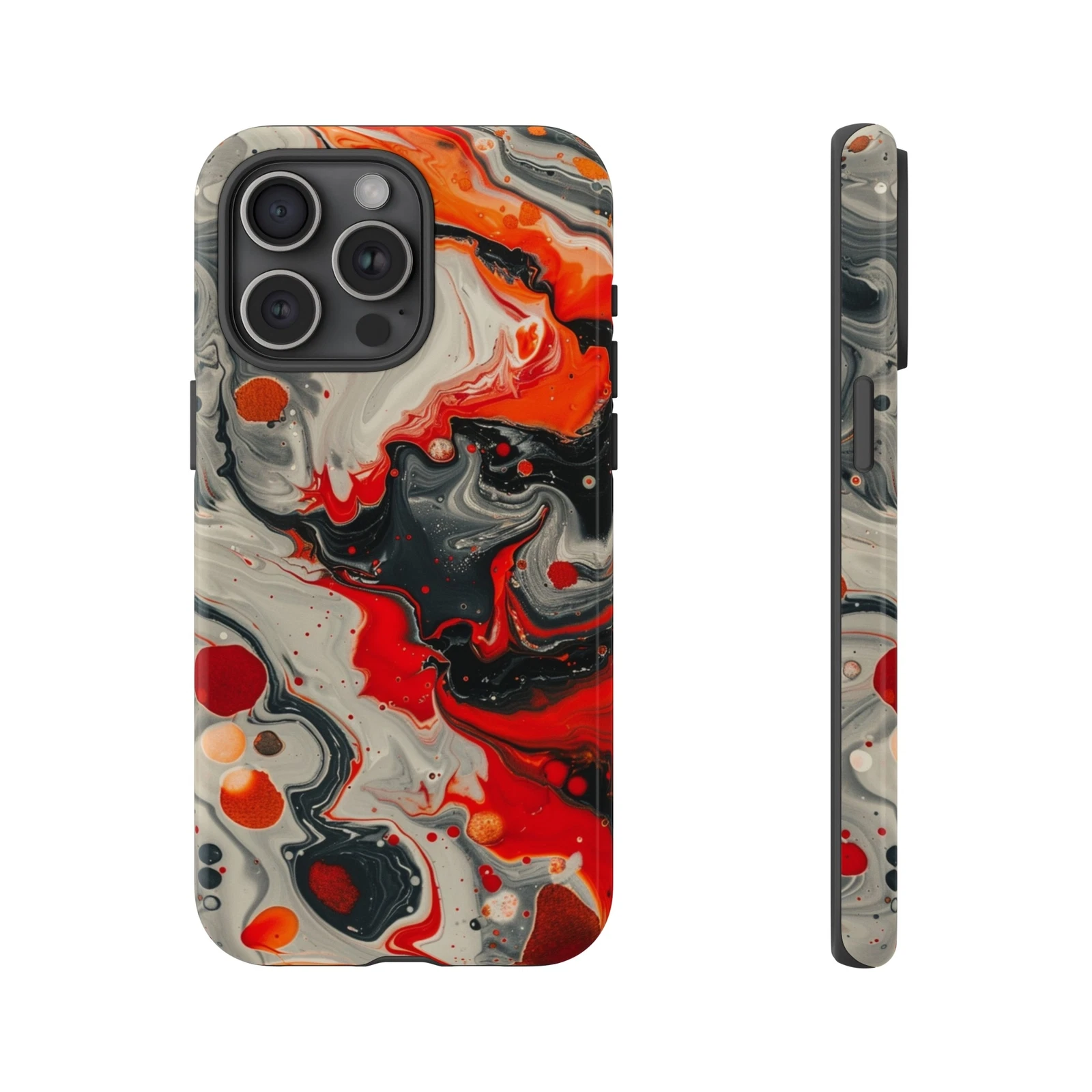 Molten Hydro Dip Liquid Abstract Fiery Design Phone Case with iPhone 17 ...