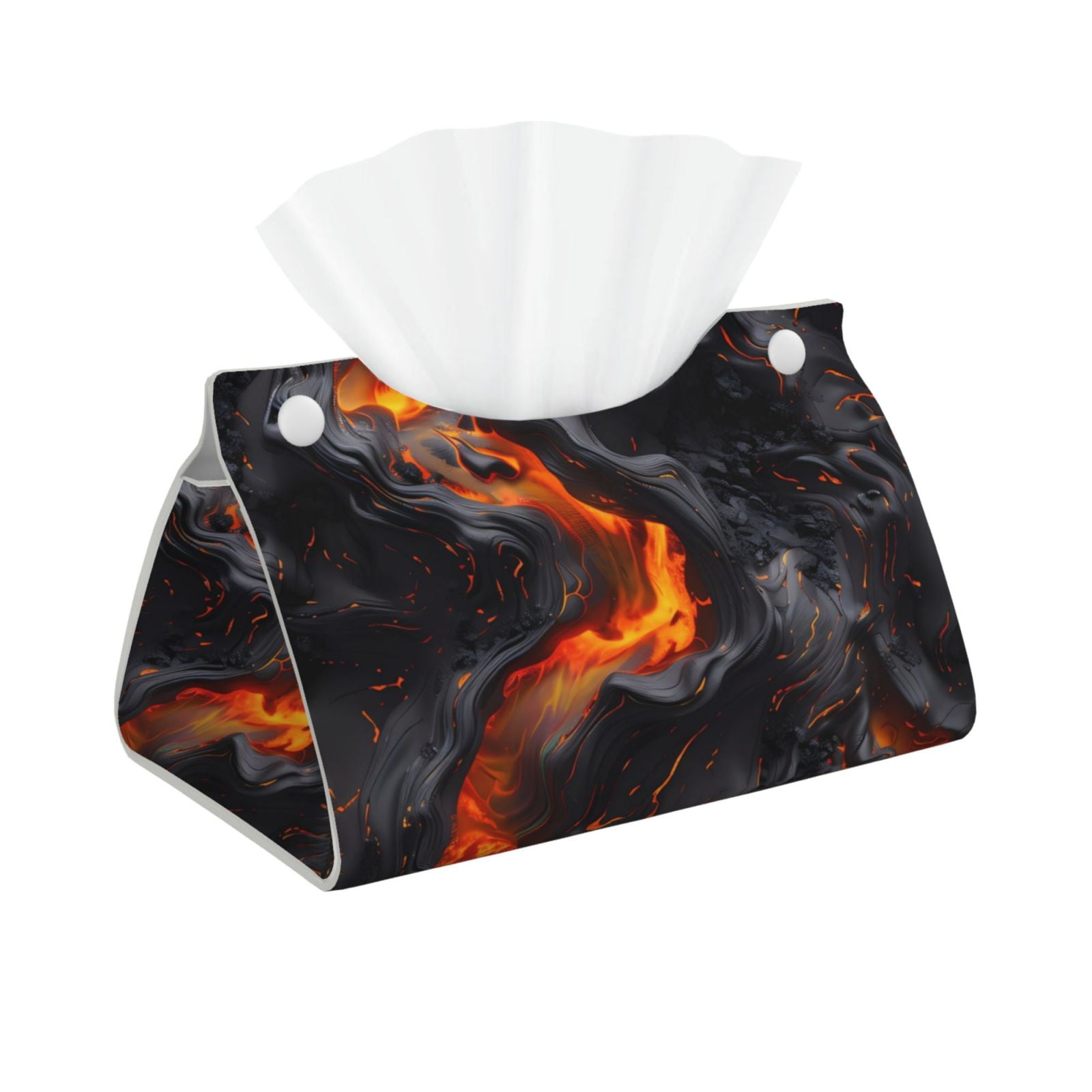 Molten Lava Abstract Flow Long Leather Tissue Box Cover - Tissue Box ...