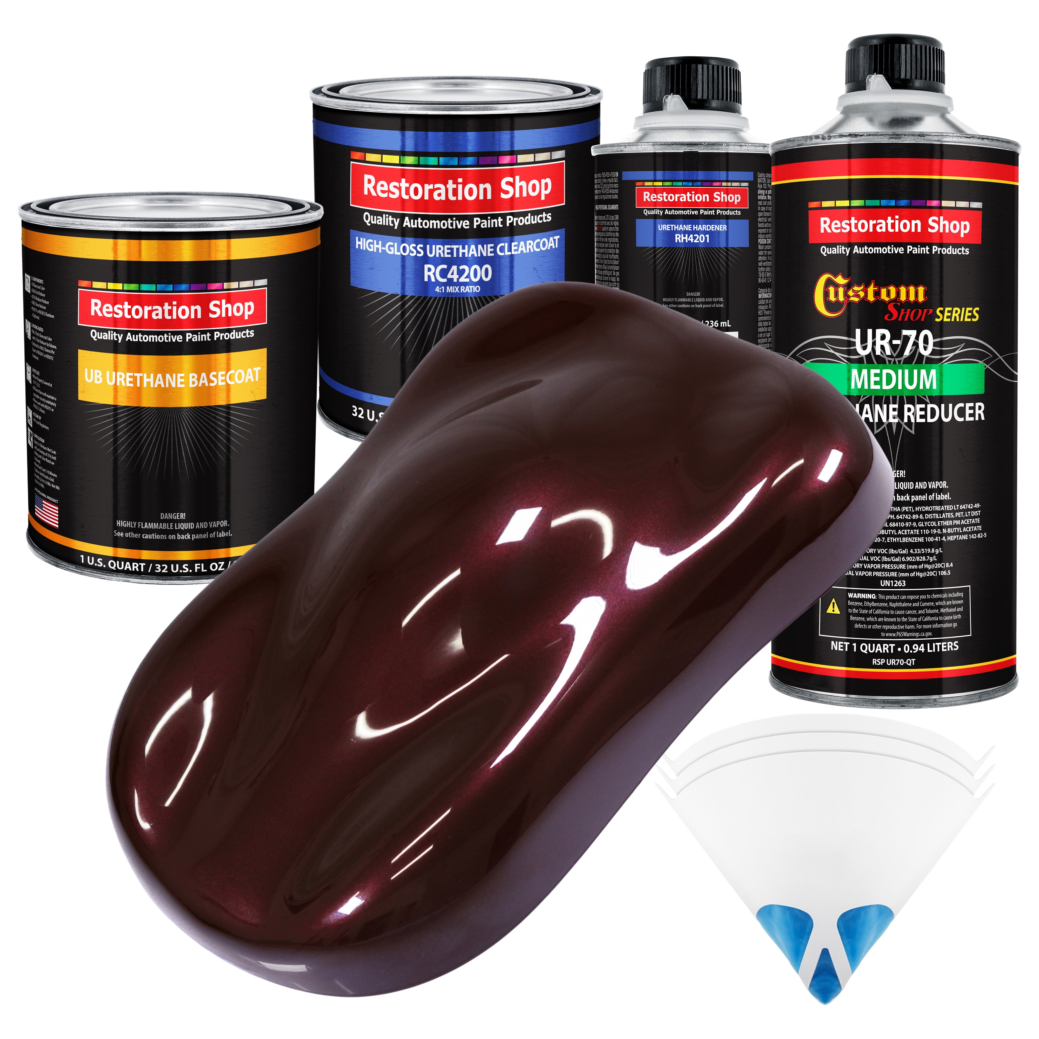 Molten Red Metallic Quart URETHANE BASECOAT CLEARCOAT Car Auto Body ...