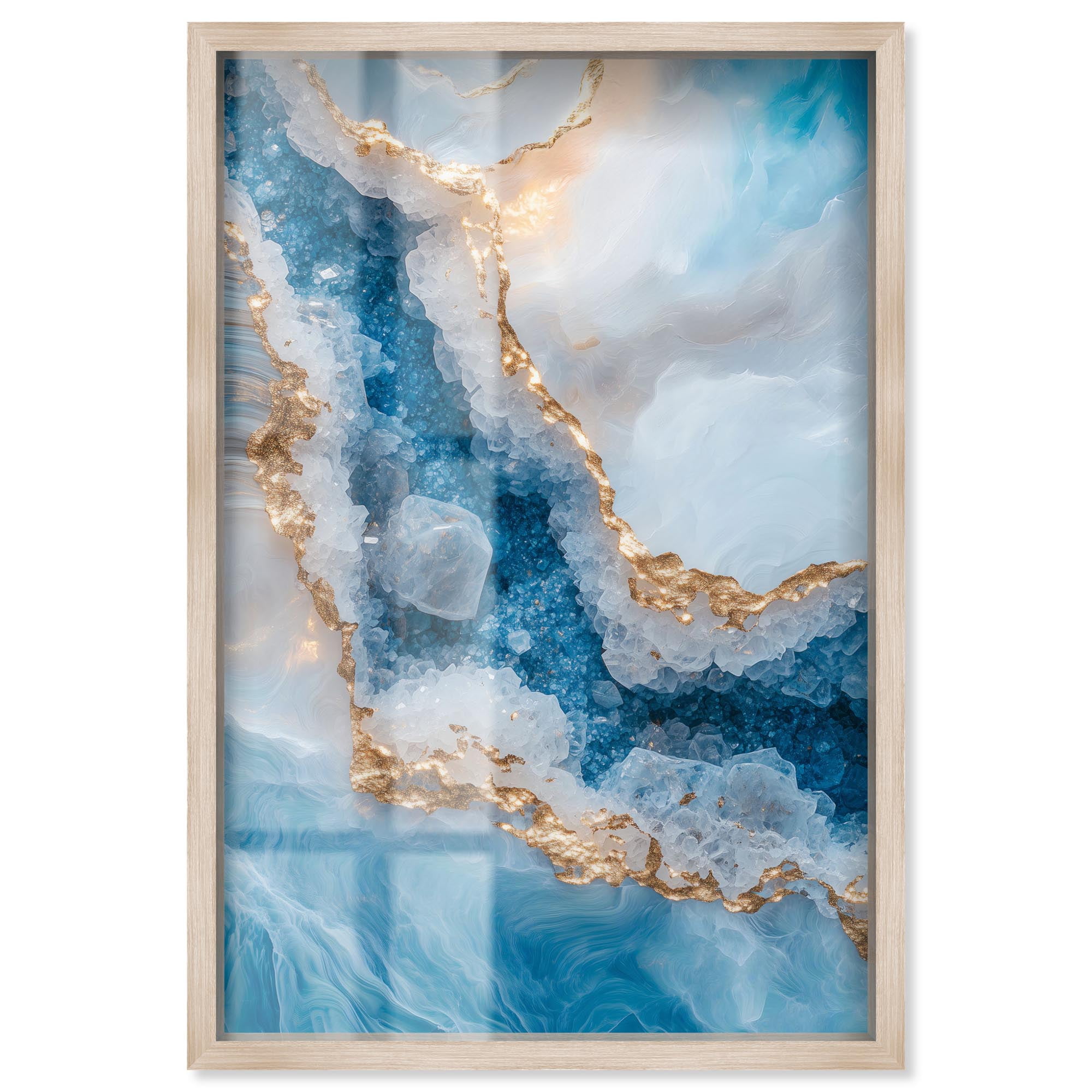 Molten Topaz I Shadowbox Print Geode Wall Decor by Art Remedy, Blonde ...