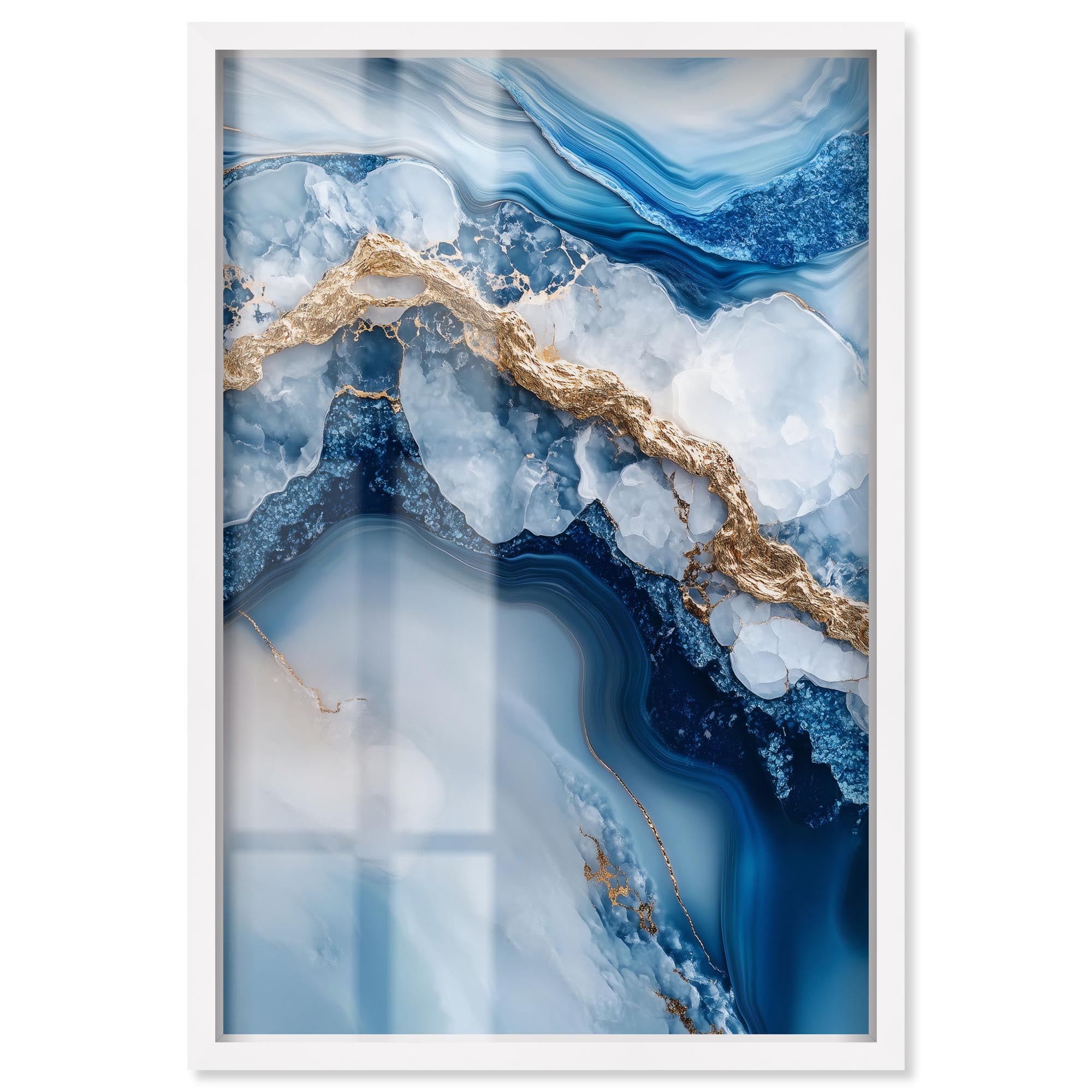 Molten Topaz II Shadowbox Print Geode Wall Decor by Art Remedy, White ...