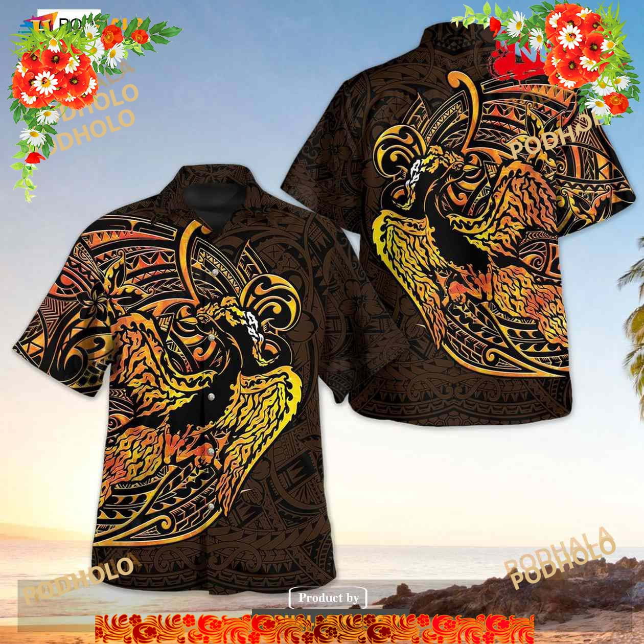 Moltres Polynesian Premium For Enjoy Summer Funny Hawaiian Shirt ...