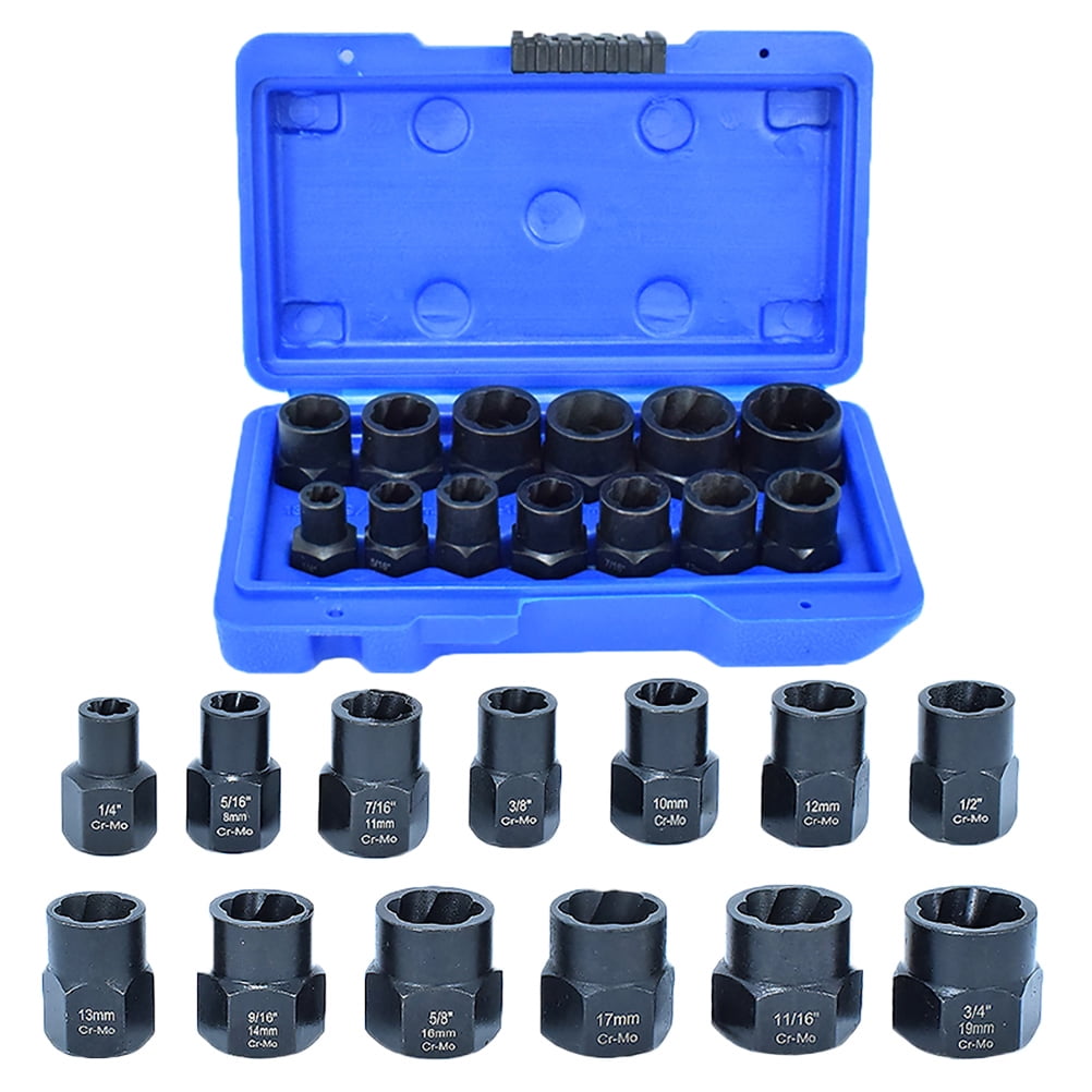 Moluckfu 1 Set Lug Nut Extractor Chromium Molybdenum Steel Abs Bolt and ...