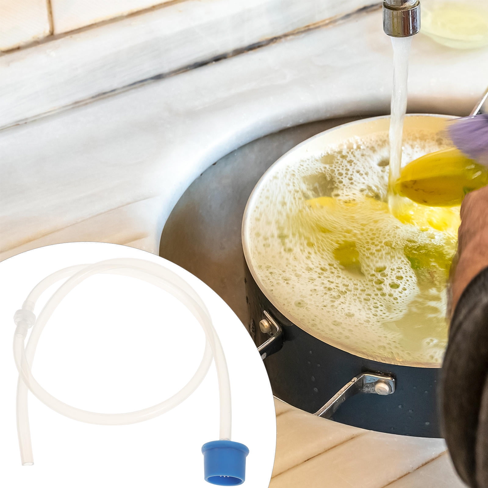 Moluckfu 1 Set of 4Inch Wide Transparent Silicone Soap Dispenser ...