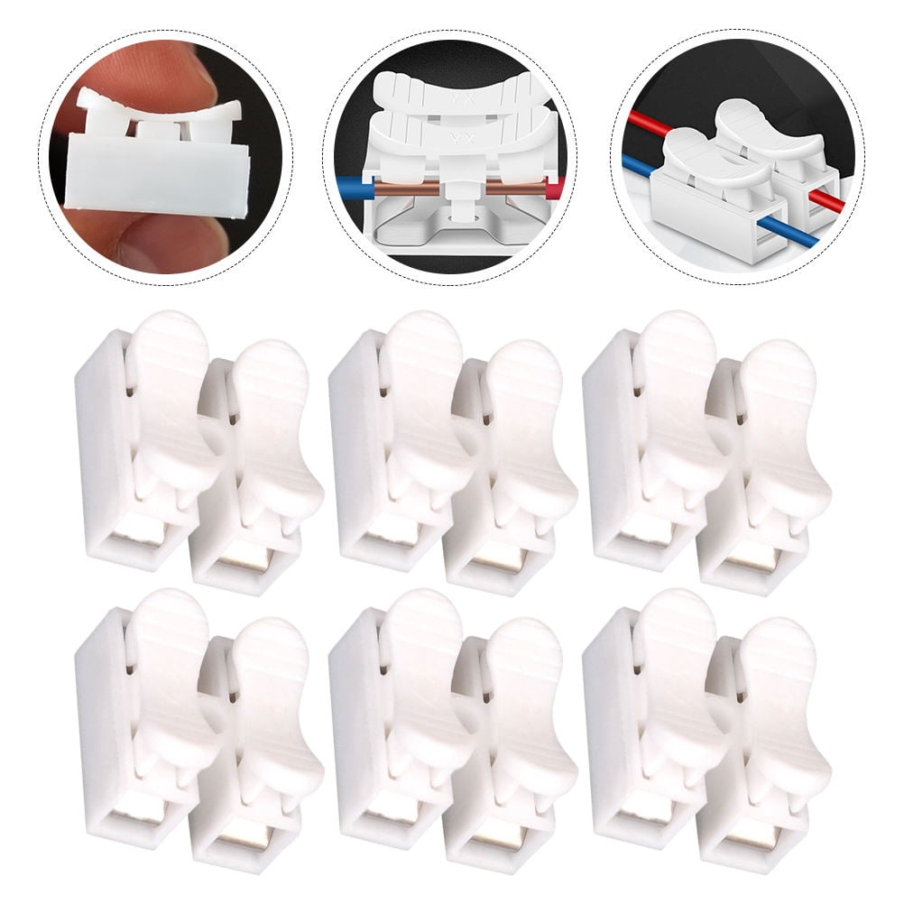 Moluckfu 100Pcs 2P Quick Connector Block for Power Cable Connection 1 ...