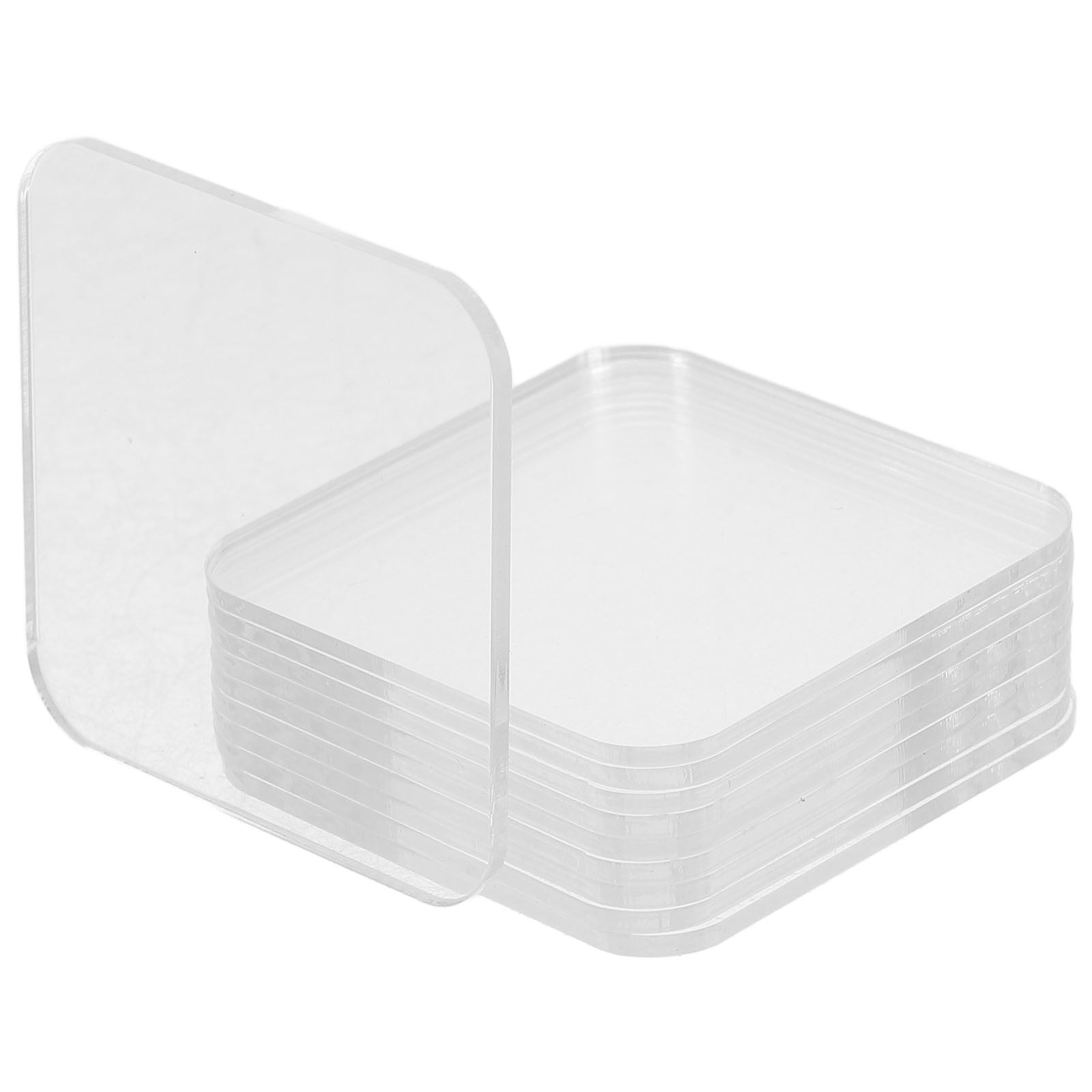 Moluckfu 10Set Blank Tags for Kitchen Acrylic Labels Transparent ...